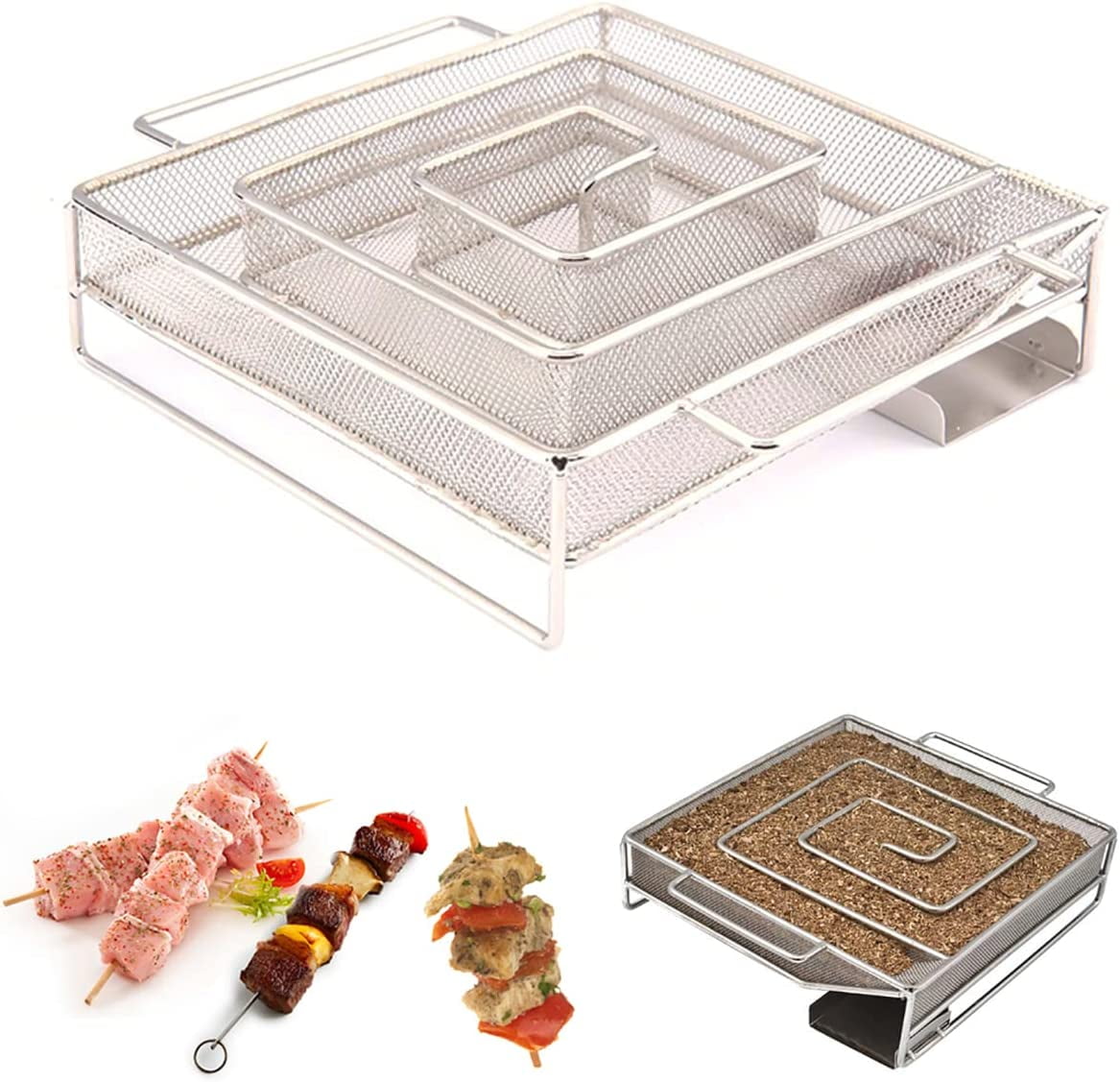 Cold Smoke Generator, Pellet Smoker Tray Box for BBQ Grill 5.9 x 5.9 ...