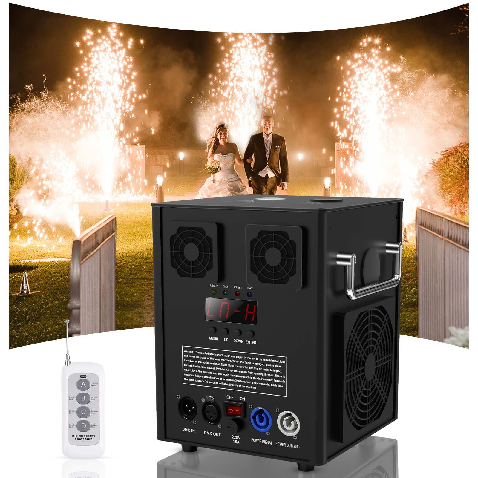 Cold Spark Machine 700W DMX Stage Effect Machine 6.6-16ft for Stage DJ ...