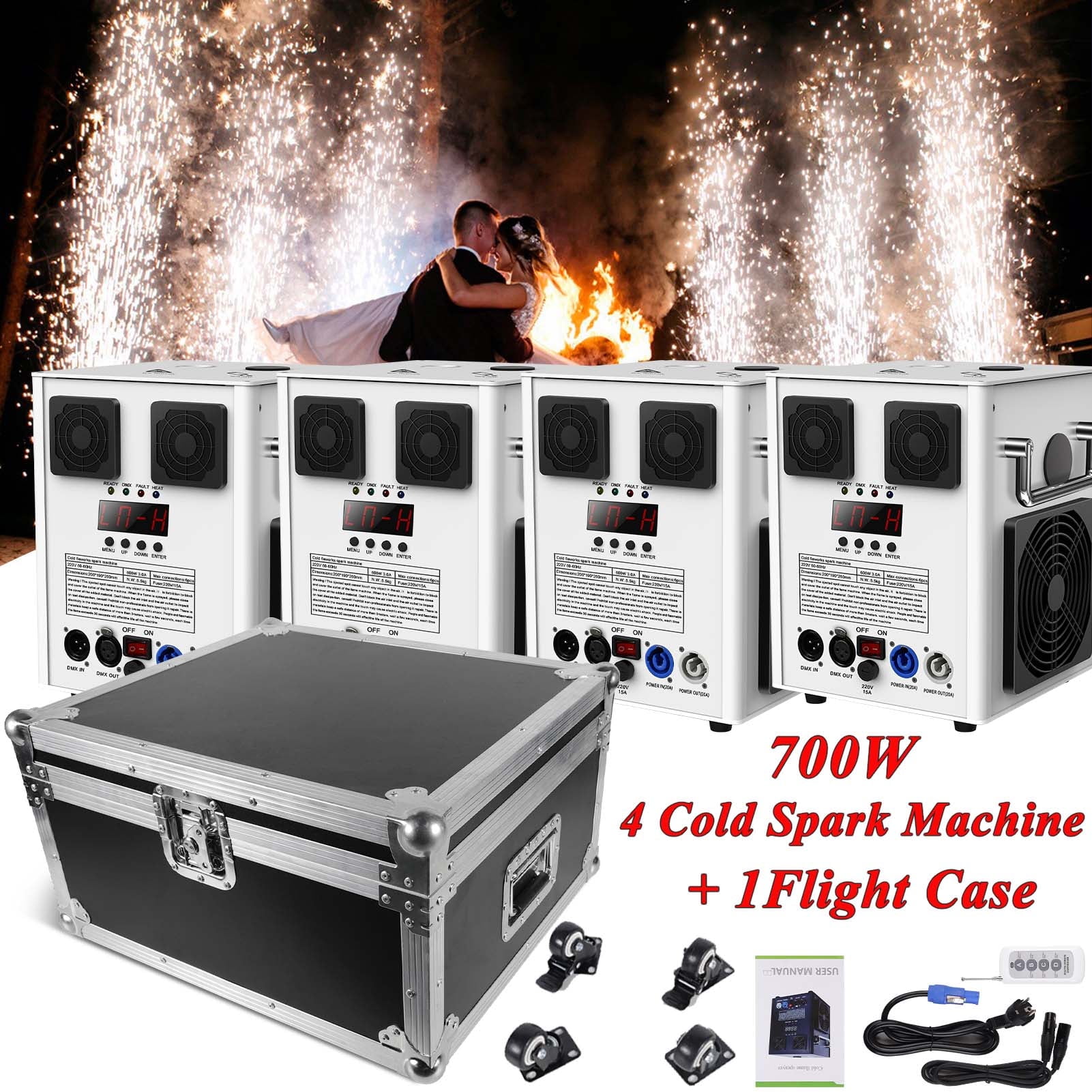 Cold Spark Machine 700W DMX Stage Effect Machine 6.6-16ft for Stage DJ ...