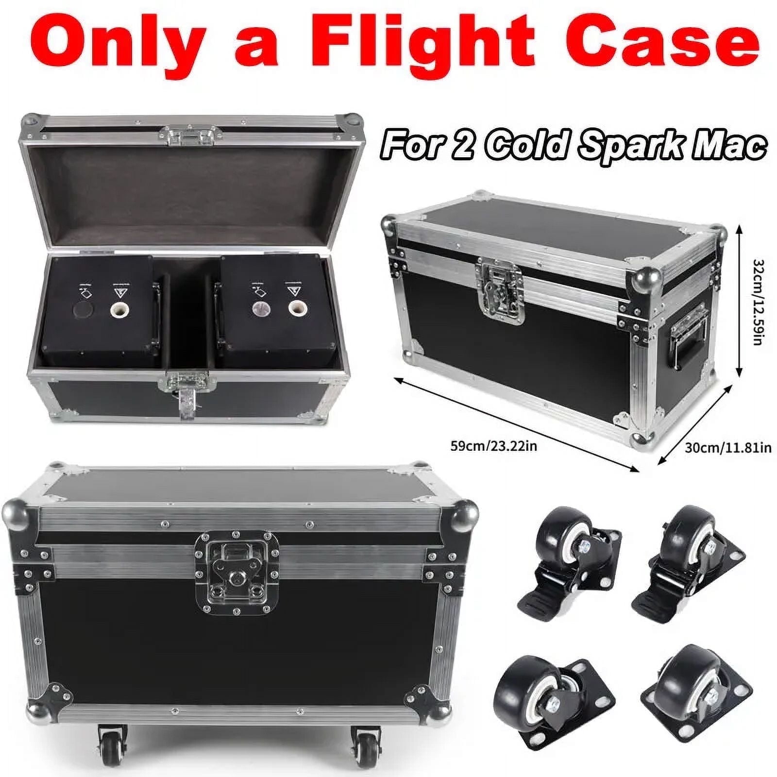 Cold Spark Machine Case,Flight Case for 2Pcs Special Effect Machine for ...