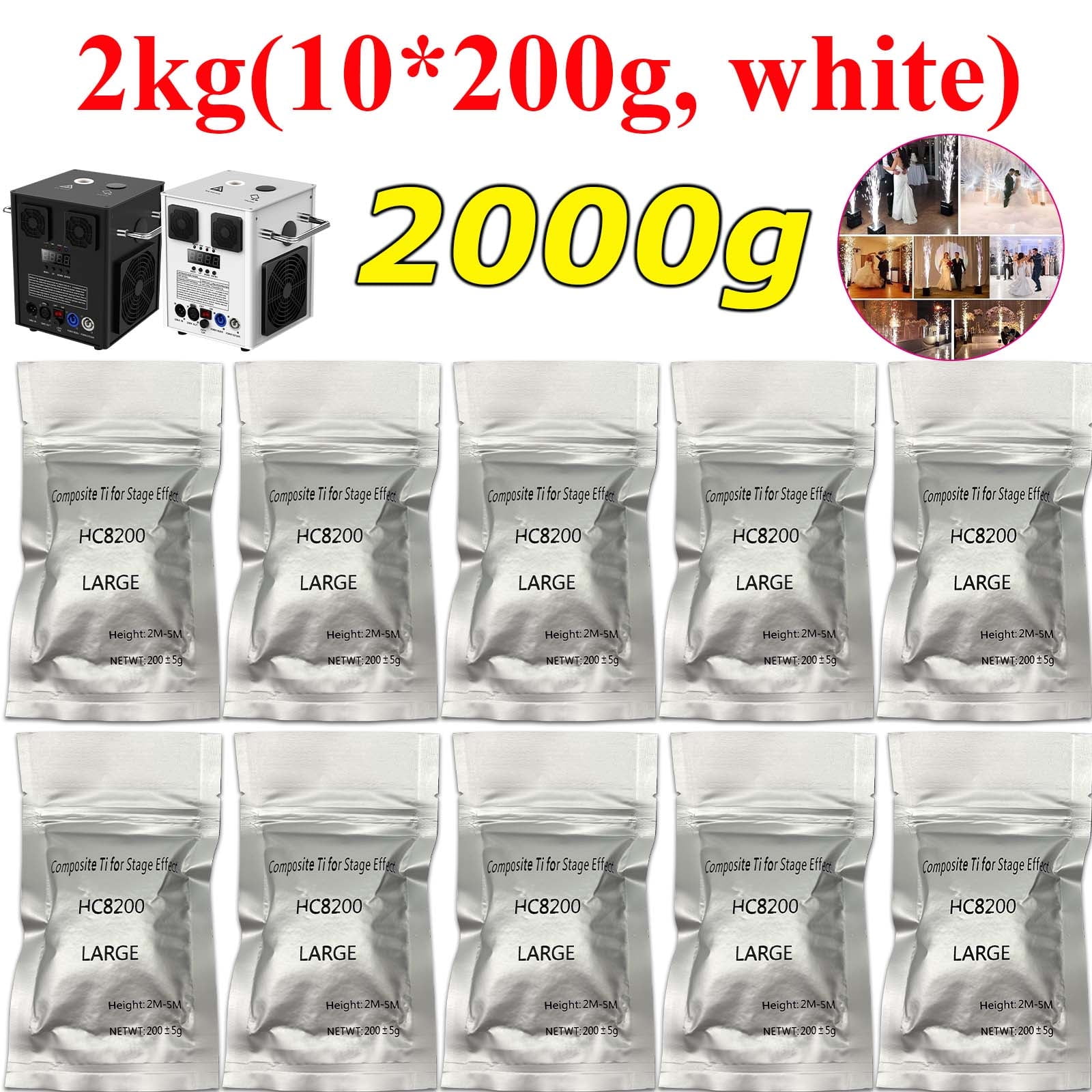 Cold Spark Powder 2-5M Small Fine Particles Zipper Lock Resealable Ti ...