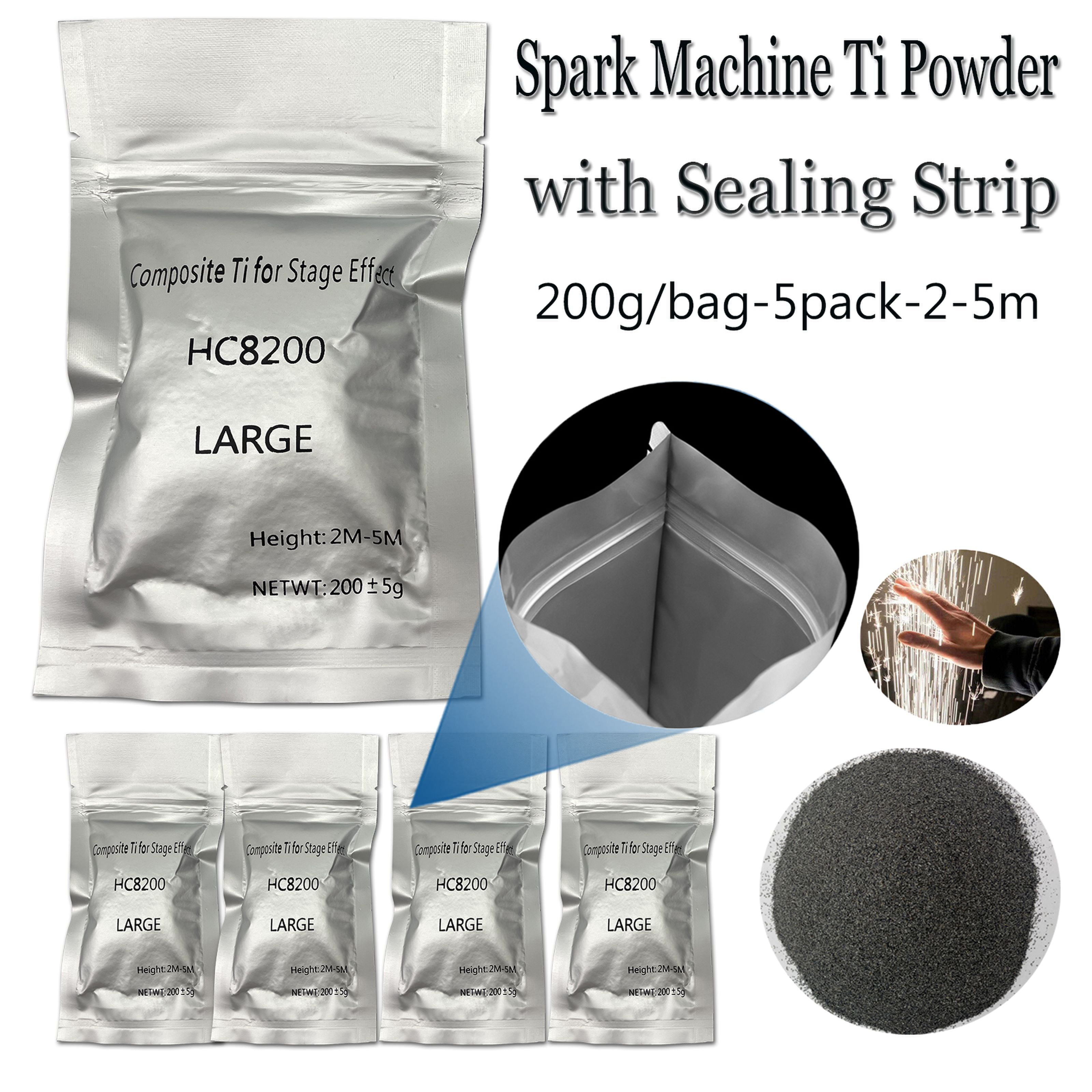Cold Spark Powder 2-5M Small Fine Particles with Sealing Strip Ti ...