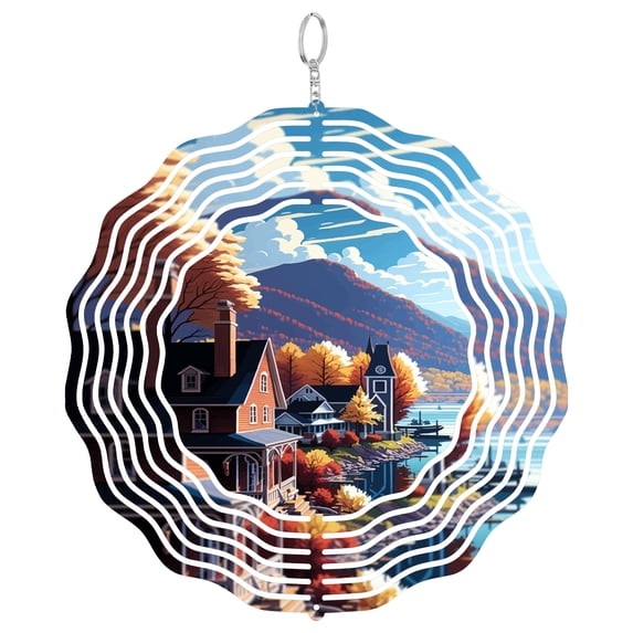 Cold Spring NY 3D Wind Spinner Stainless Steel Kinetic Art Garden Decor ...