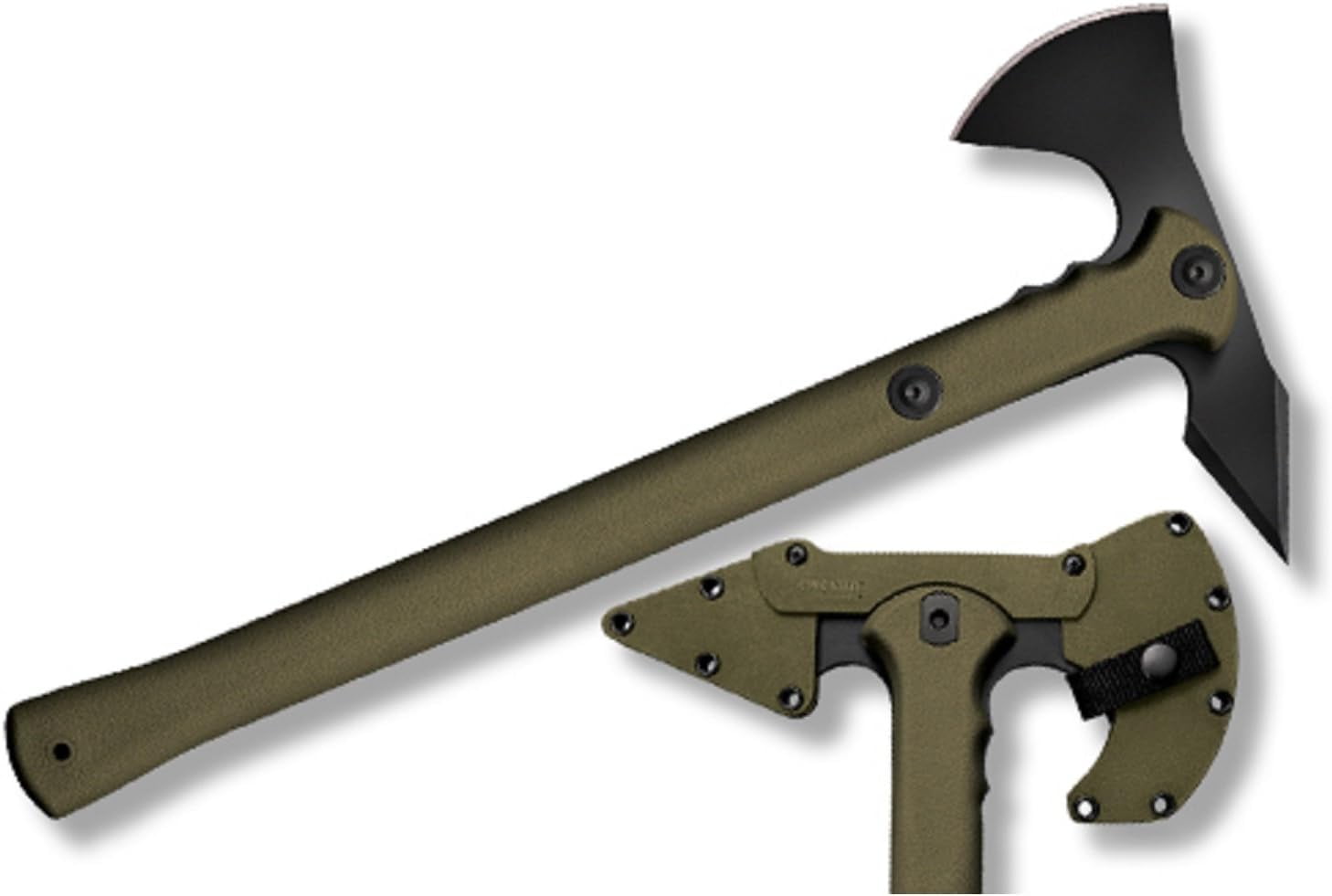 Cold Steel 90PTHGZ Trench Hawk, Olive Drab Green, Clam Package ...