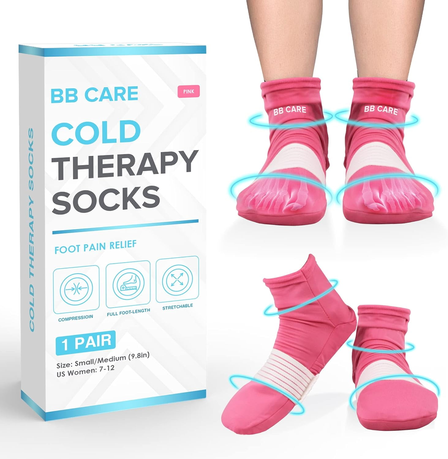Cold Therapy Socks - Reusable Cooling Socks for Hot Feet - Ice Socks ...