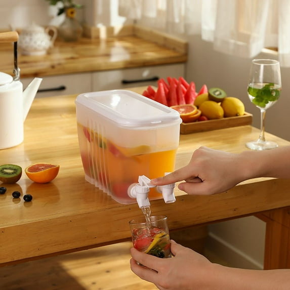 Cold Water Dispenser, Refrigerator Pitcher with Spigot, Dual Tap Design ...