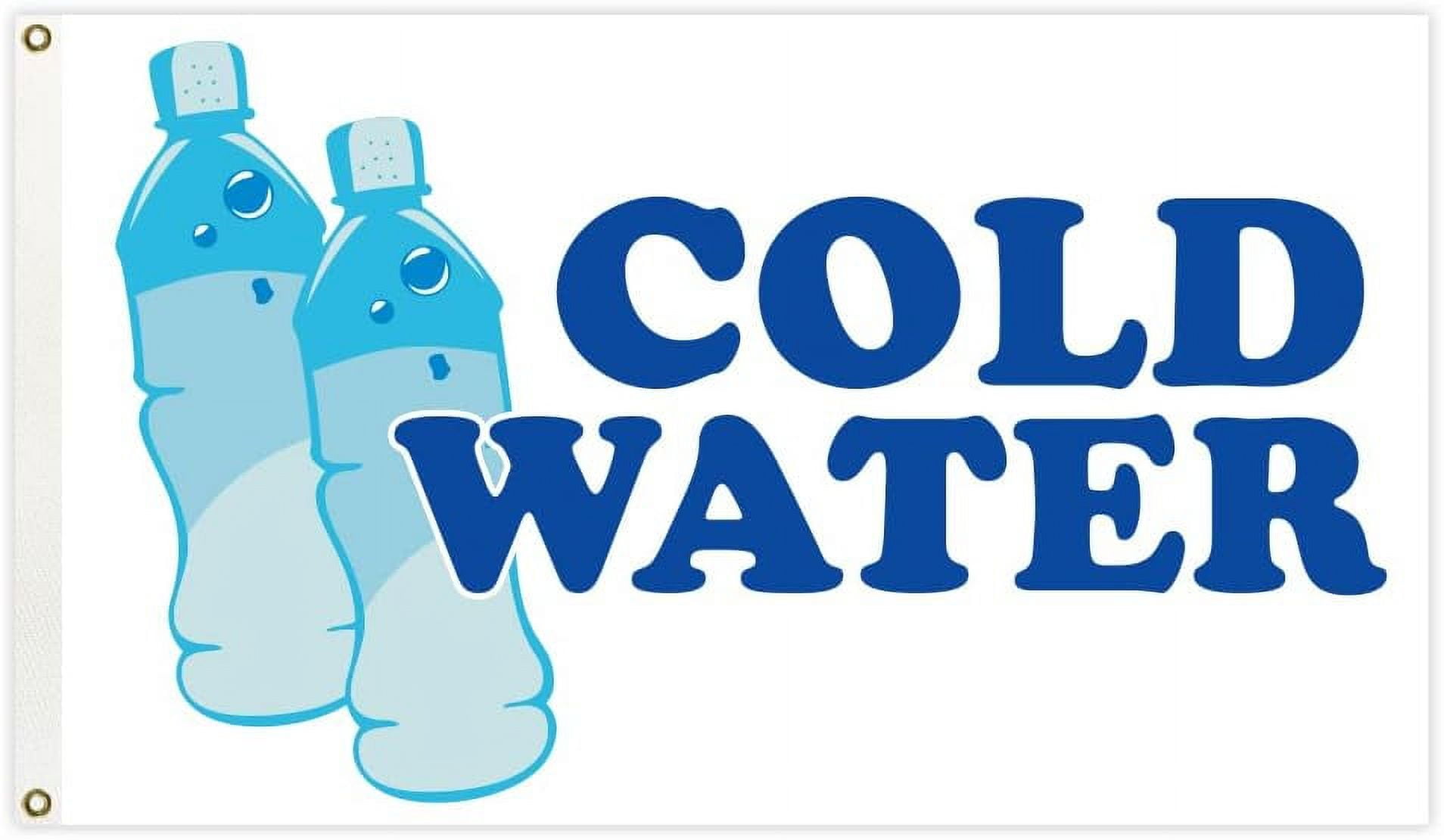 Cold Water Flag Business Concession Stand Sign Banner Food Tent Snack ...
