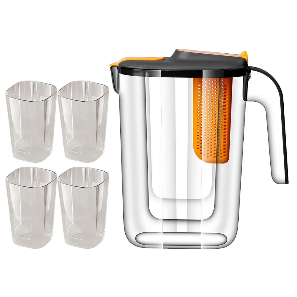 Cold Water Jug Mini Refrigerator Drink Pitcher for Parties Tea with Lid ...