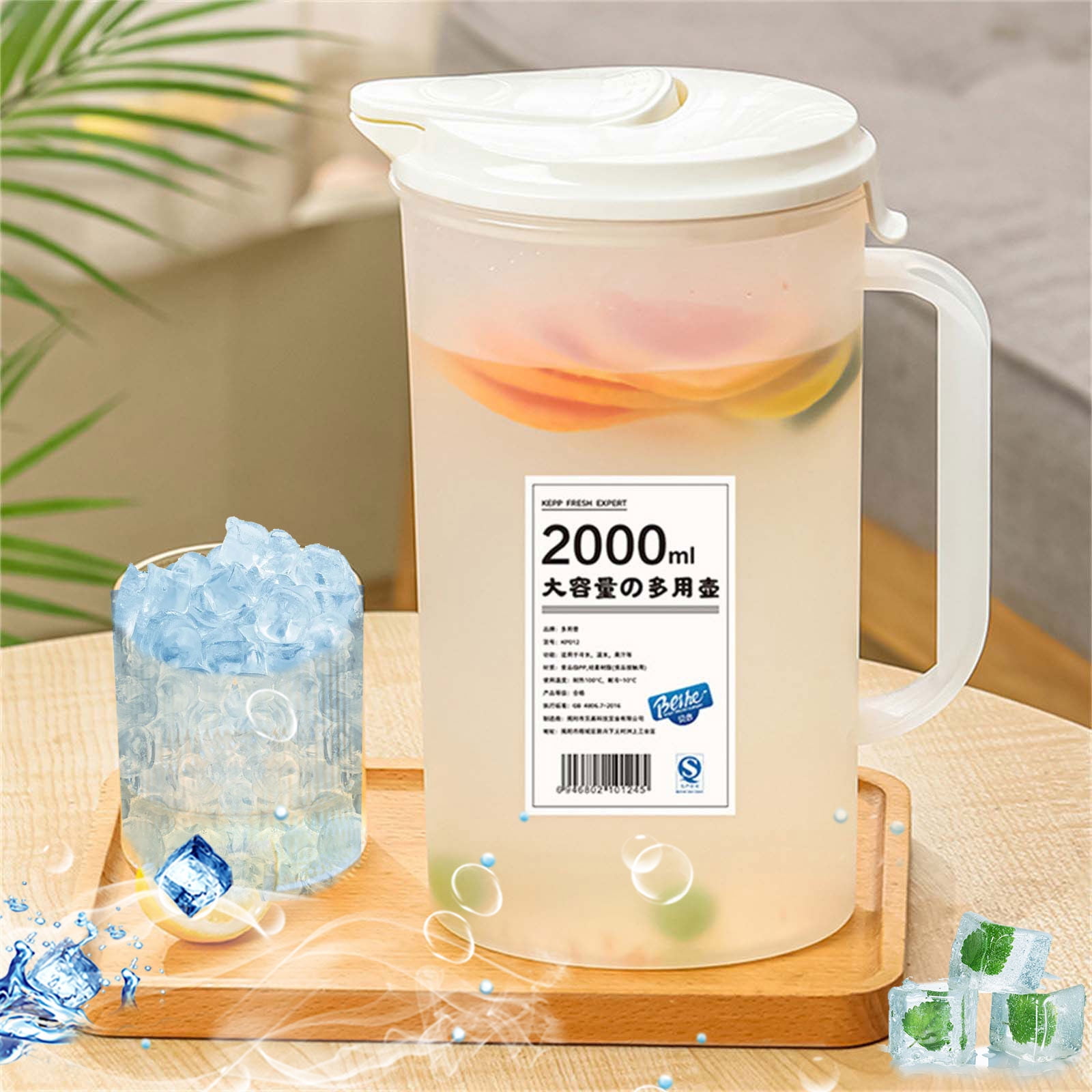 Cold Water Kettle | Large Capacity Plastic Beverage Dispenser | Tied ...