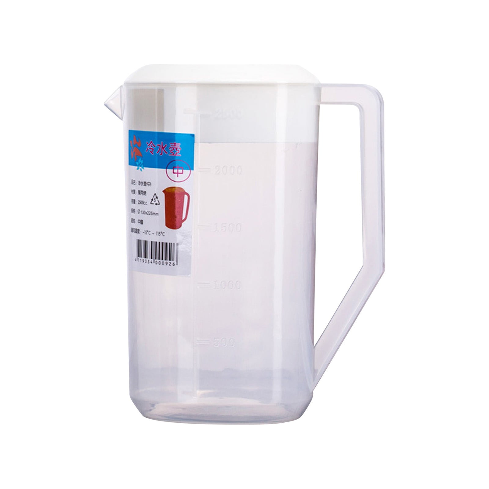 Cold Water Kettle With Scale Plastic With Lid Ice Water Kettle Juice ...