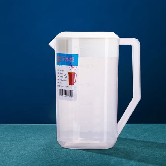 Cold Water Kettle with Scale Plastic Design, Lid Included for Ice Water ...