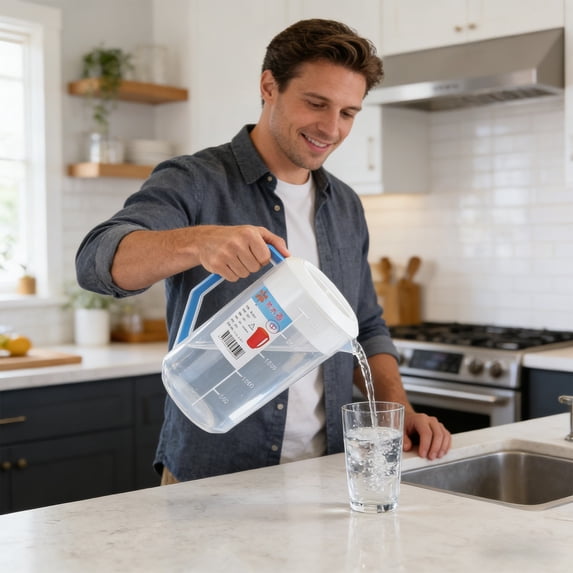 Cold Water Pitcher With Scale Large Capacity Refrigerator Beverage Jug ...