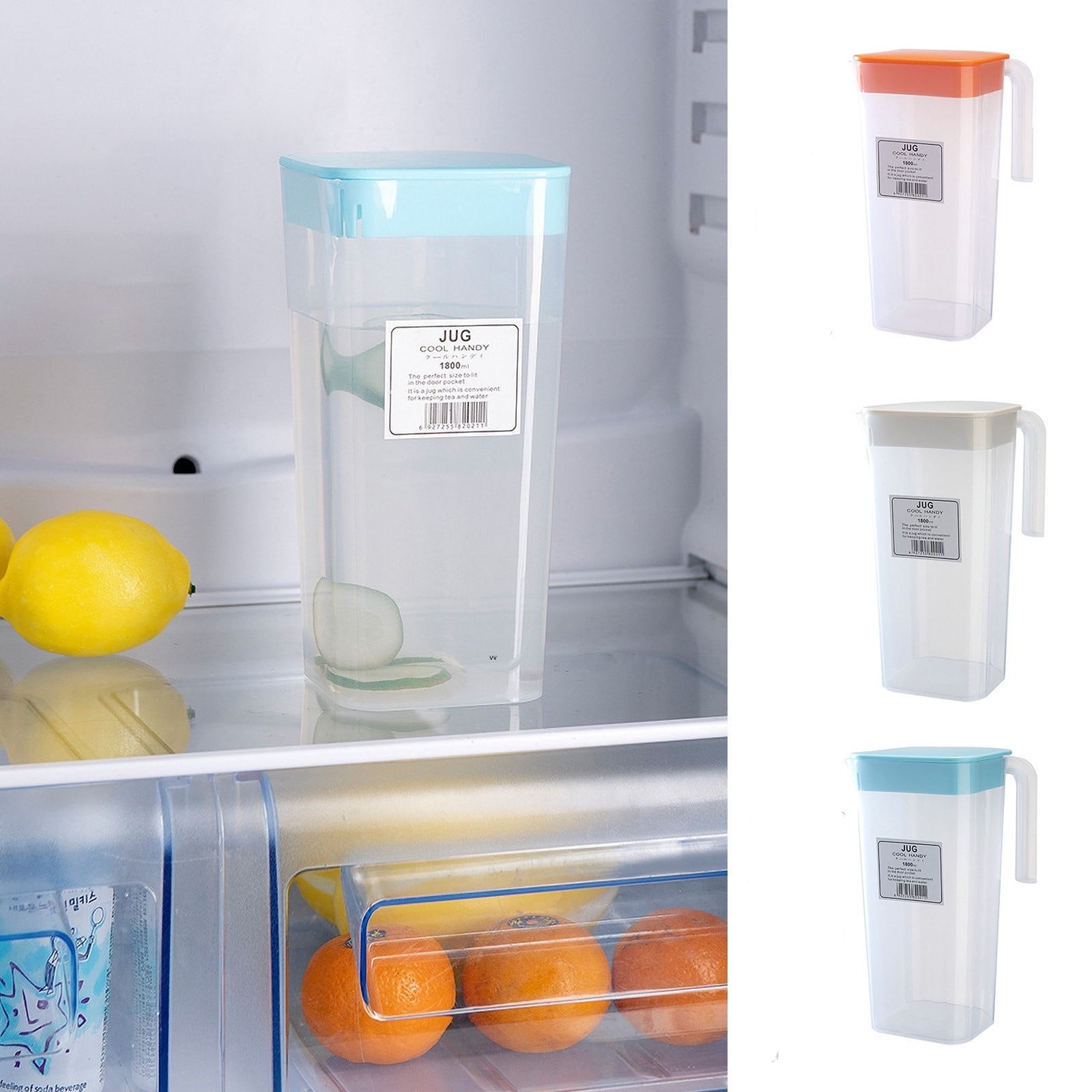 Cold Water Pitcher Set | Large Plastic Beverage Kettle with Lid for ...