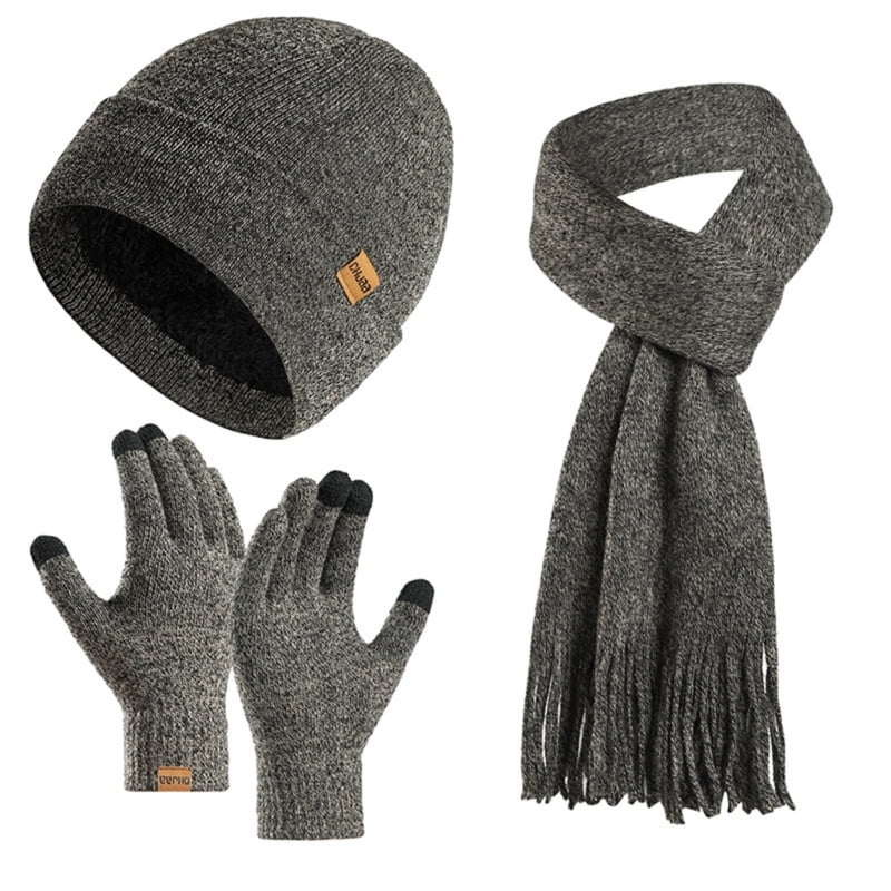 Cold Weather Hat Set Unisex Hats Outdoor Fuzzy Winter Hat Handmade ...