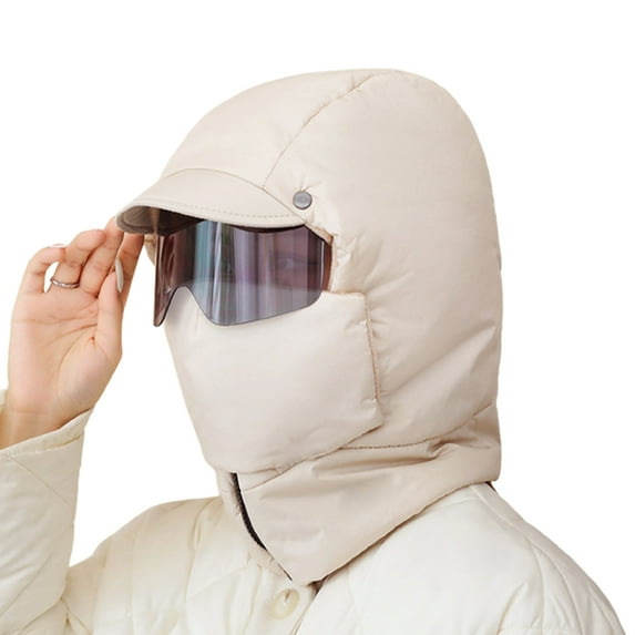 Cold Weather Windproofed Balaclava Thick Insulated Fabric Full Face ...