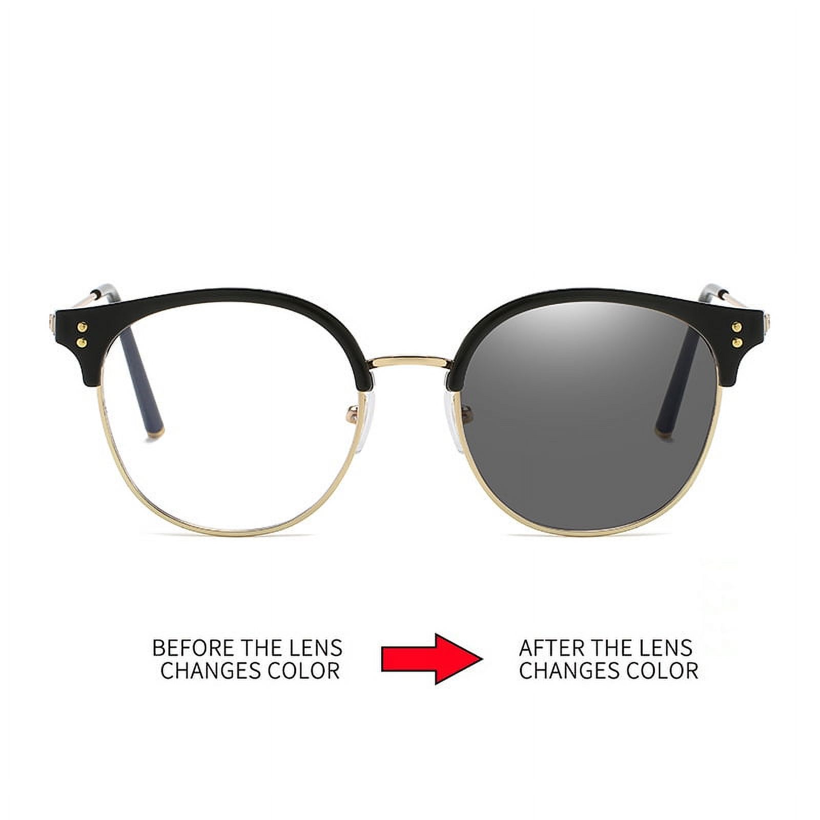 Cold brown plain glasses fashion half frame anti-blue light color ...