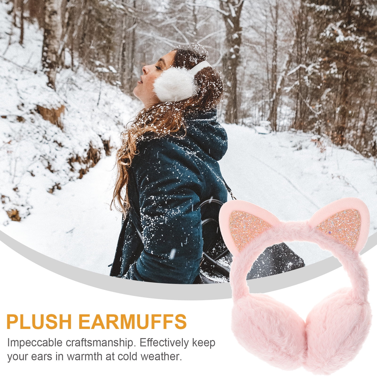 Cold-proof Plush Earmuffs Cartoon Cat Ear Earmuffs Lovely Winter Ear ...