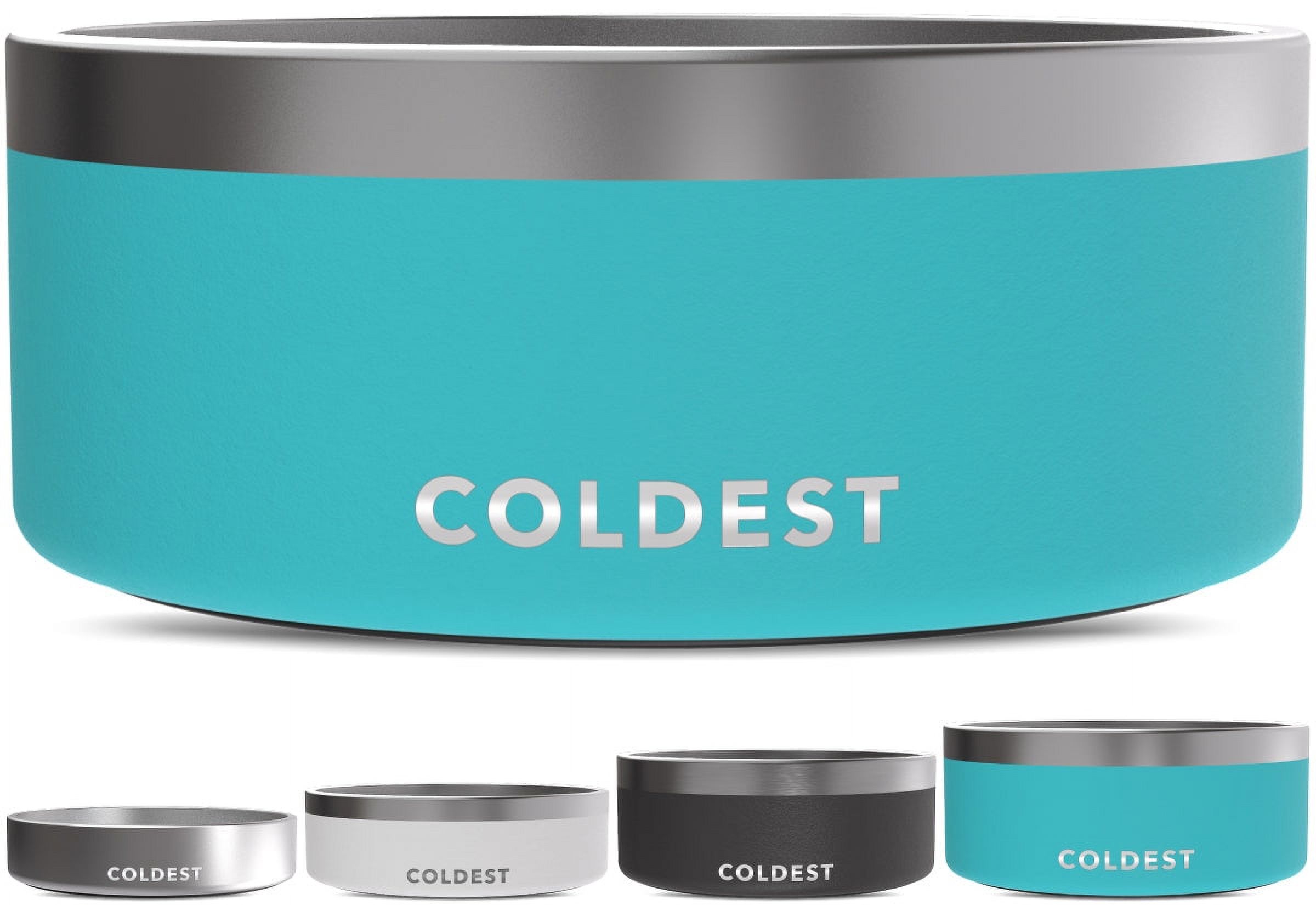Coldest Dog Bowl - Stainless Steel Non Slip No Spill Proof Skid Metal ...
