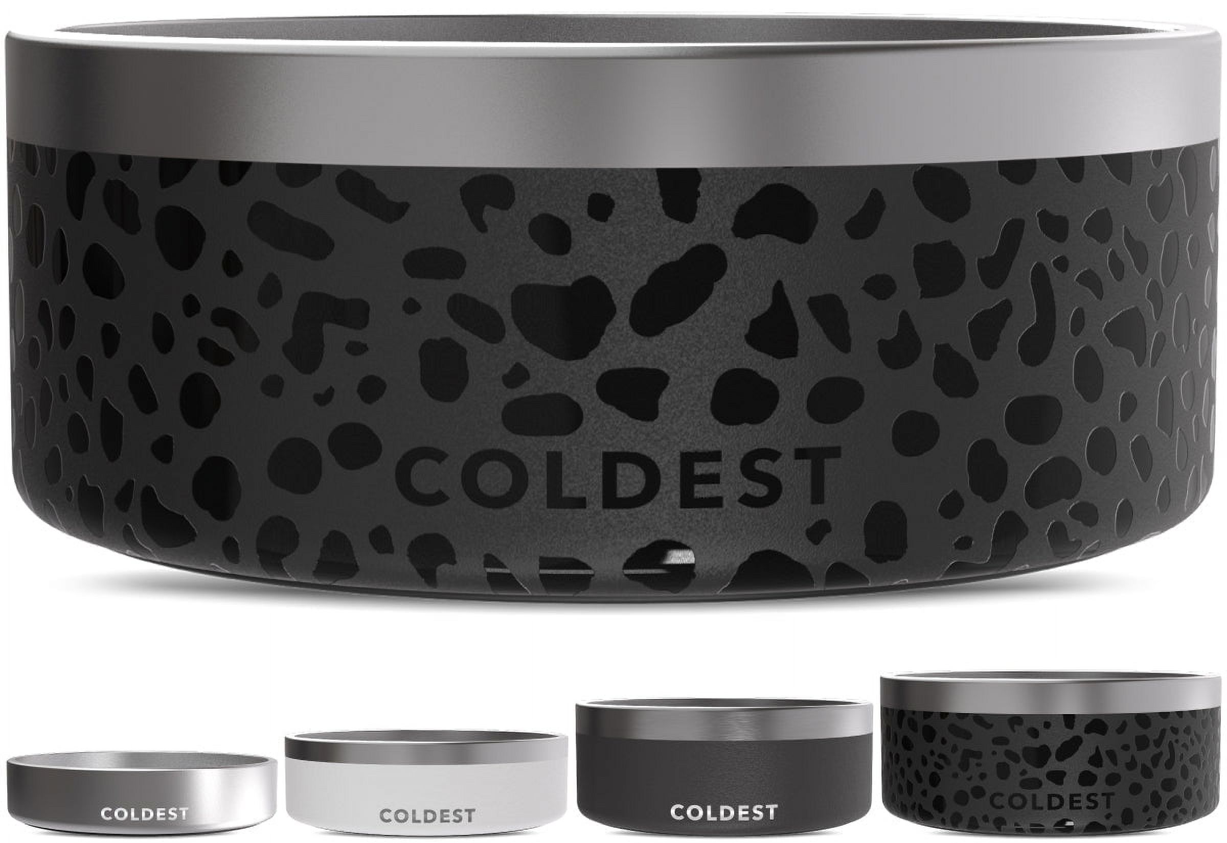 Coldest Dog Bowl - Stainless Steel Non Slip No Spill Proof Skid Metal ...