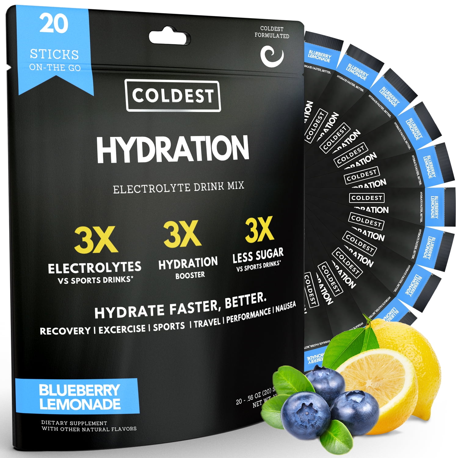 Coldest Electrolyte Hydration Vitamin Drink Mix, Revitalize Your Day ...