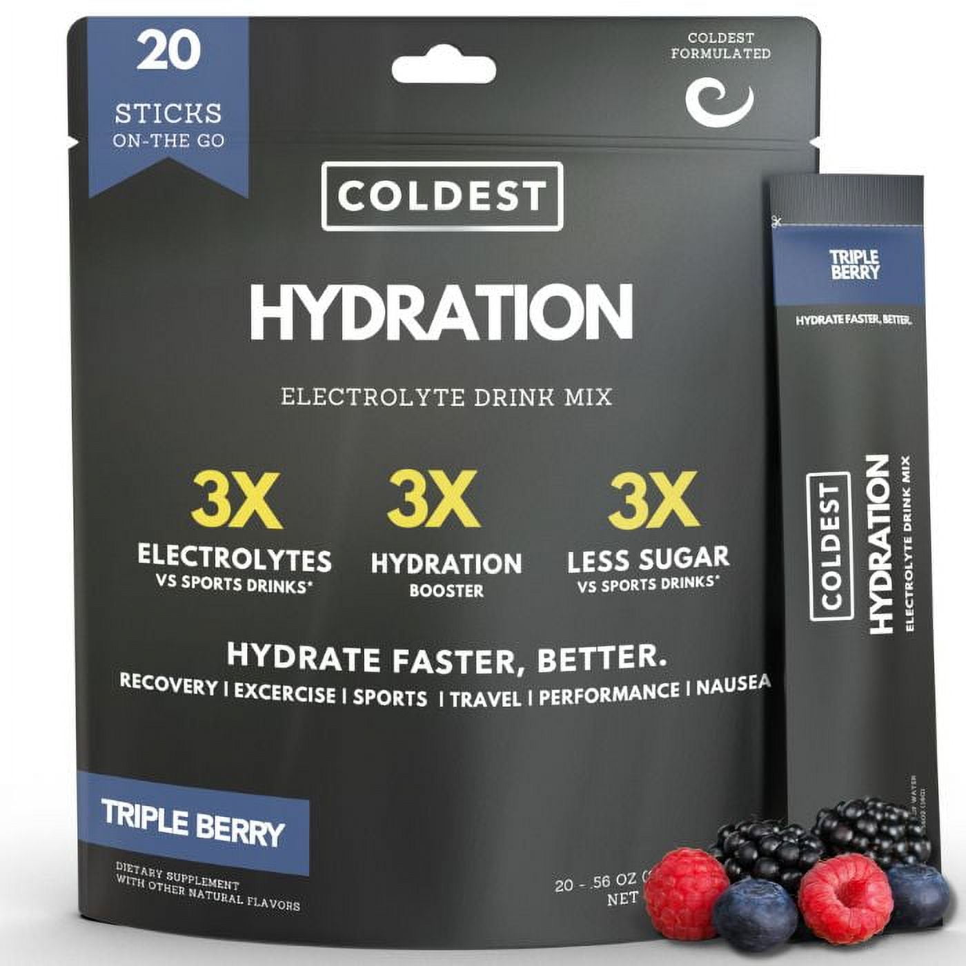 Coldest Electrolyte Hydration Vitamin Drink Mix, Revitalize Your Day ...