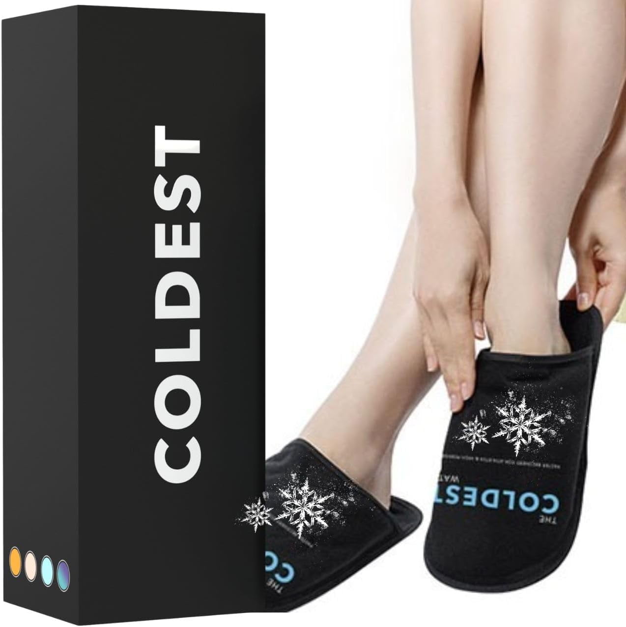 Coldest Ice Pack Slippers for Foot Injuries 2 Pack, Reusable Hot Cold ...