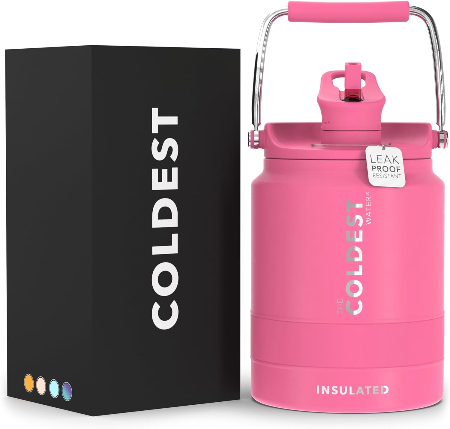 Coldest Sports Water Bottle with Straw Lid Vacuum Insulated Stainless ...