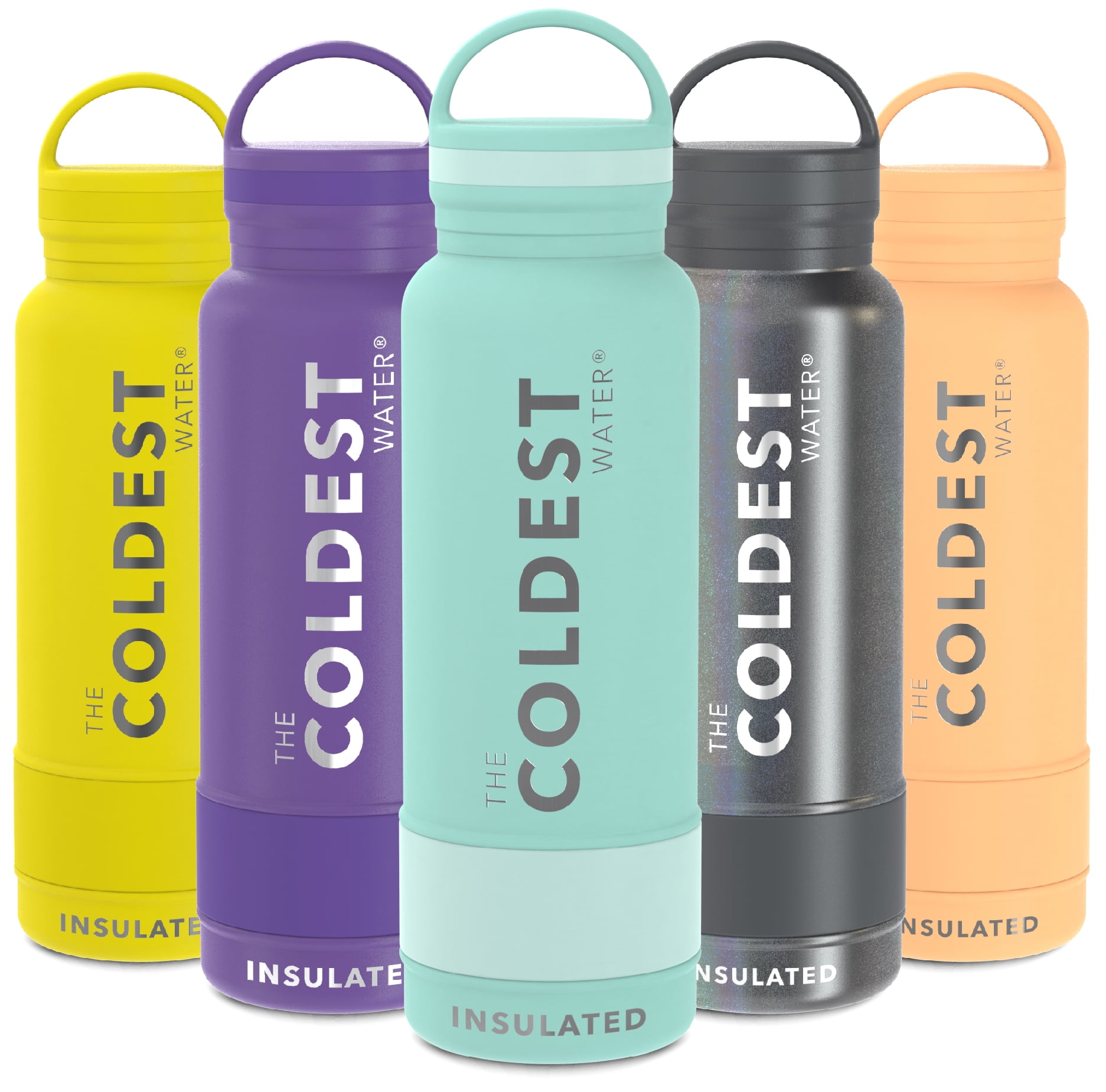Coldest Sports Water Bottle - Leak Proof, Double Walled, Stainless ...