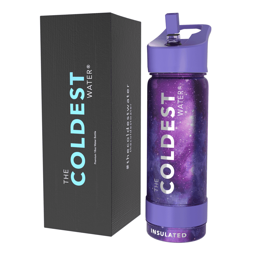 Coldest Sports Water Bottle - Straw Lid Bottle with Handle Leak Proof ...