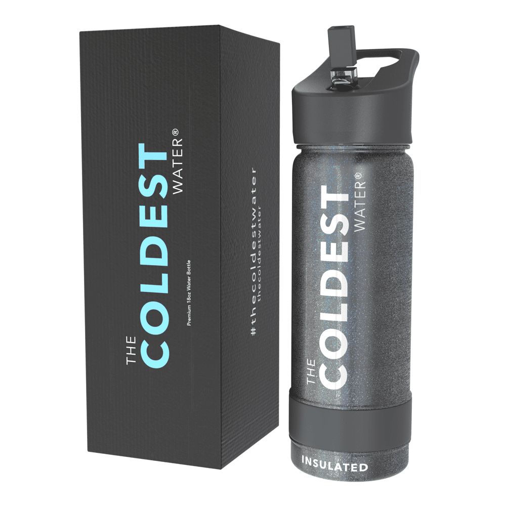 Coldest Sports Water Bottle - Straw Lid Bottle with Handle Leak Proof ...