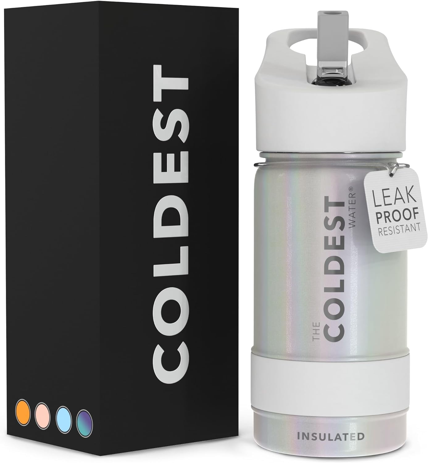 Coldest Sports Water Bottle with Straw Lid Vacuum Insulated Stainless ...