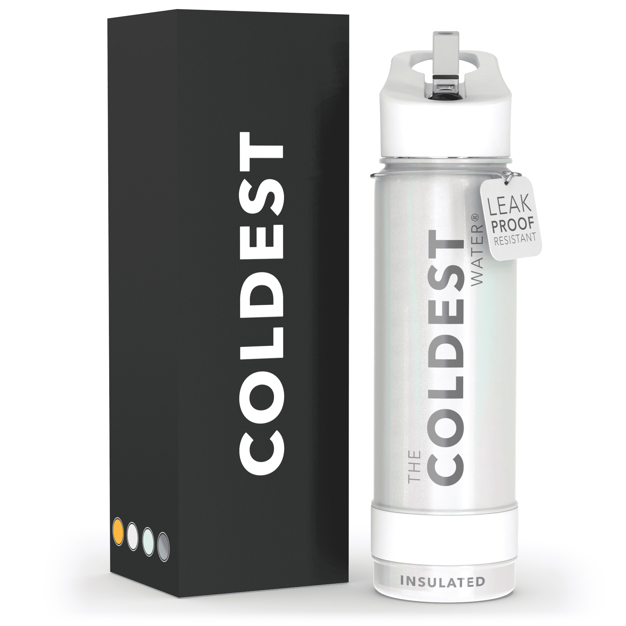 Coldest Sports Water Bottle with Straw Lid Vacuum Insulated Stainless ...
