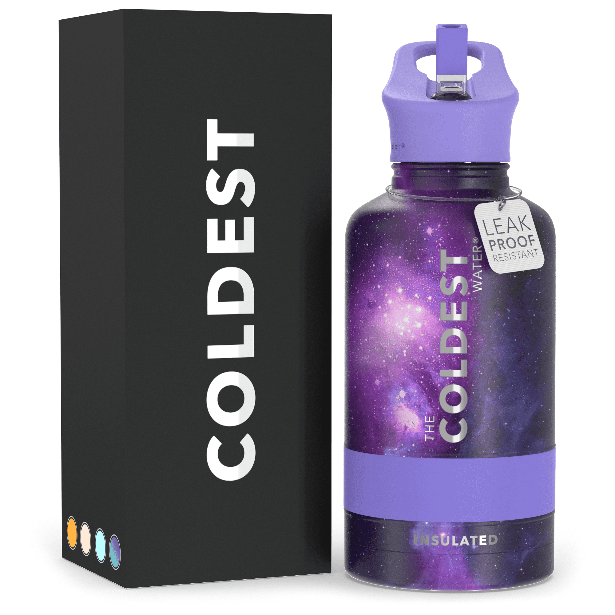 Coldest Sports Water Bottle with Straw Lid Vacuum Insulated Stainless ...