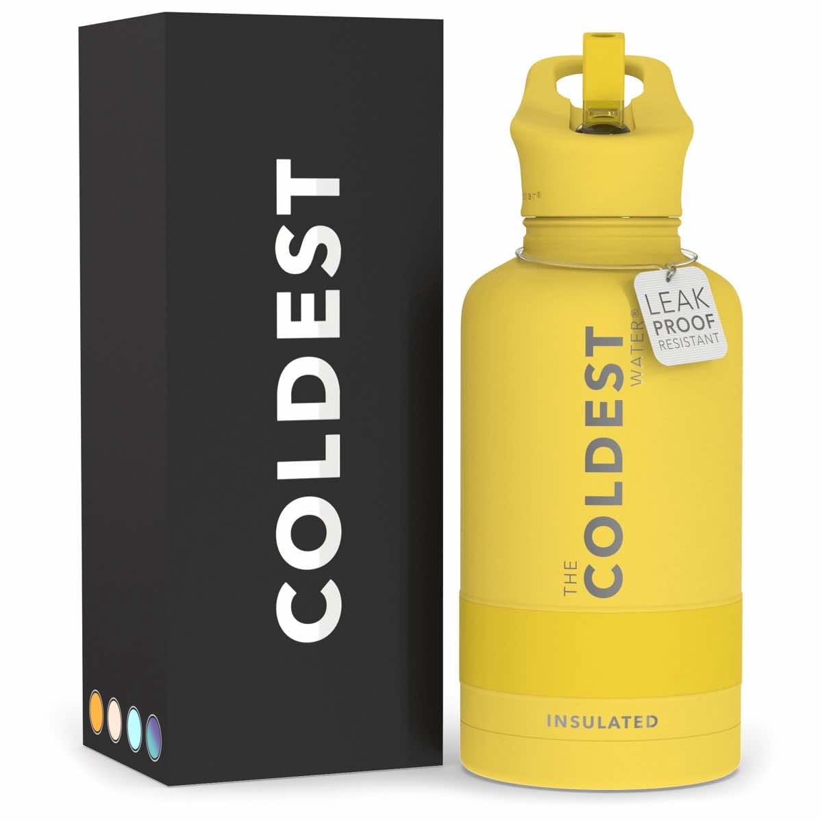 Coldest Sports Water Bottle with Straw Lid Vacuum Insulated Stainless ...