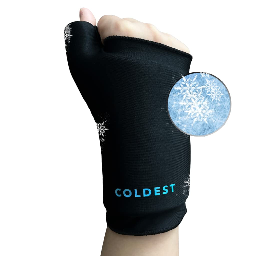 Coldest Thumb Wrist Ice Pack 360 - Adjustable Hand Support Brace with ...