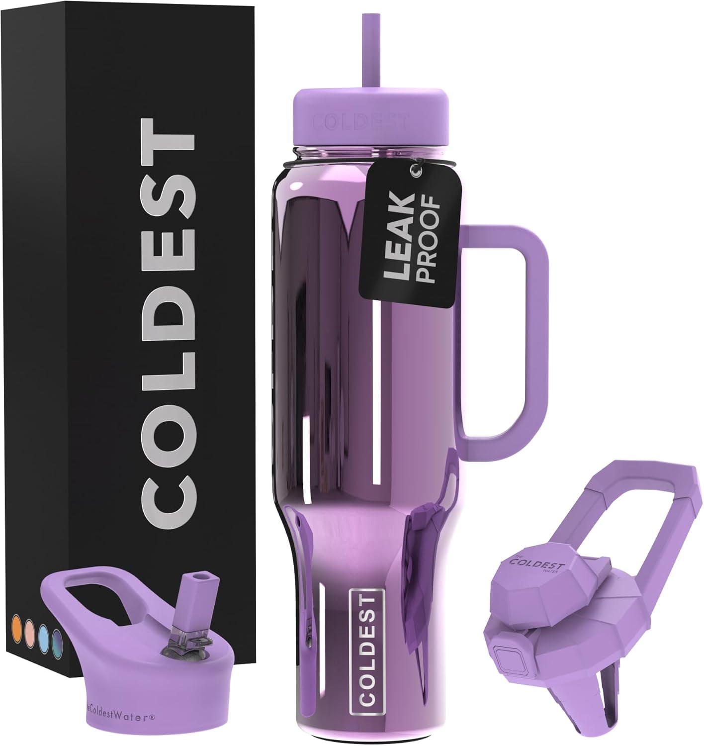Coldest Tumbler with Handle and Straw, 100% Spill Proof Tumbler with ...