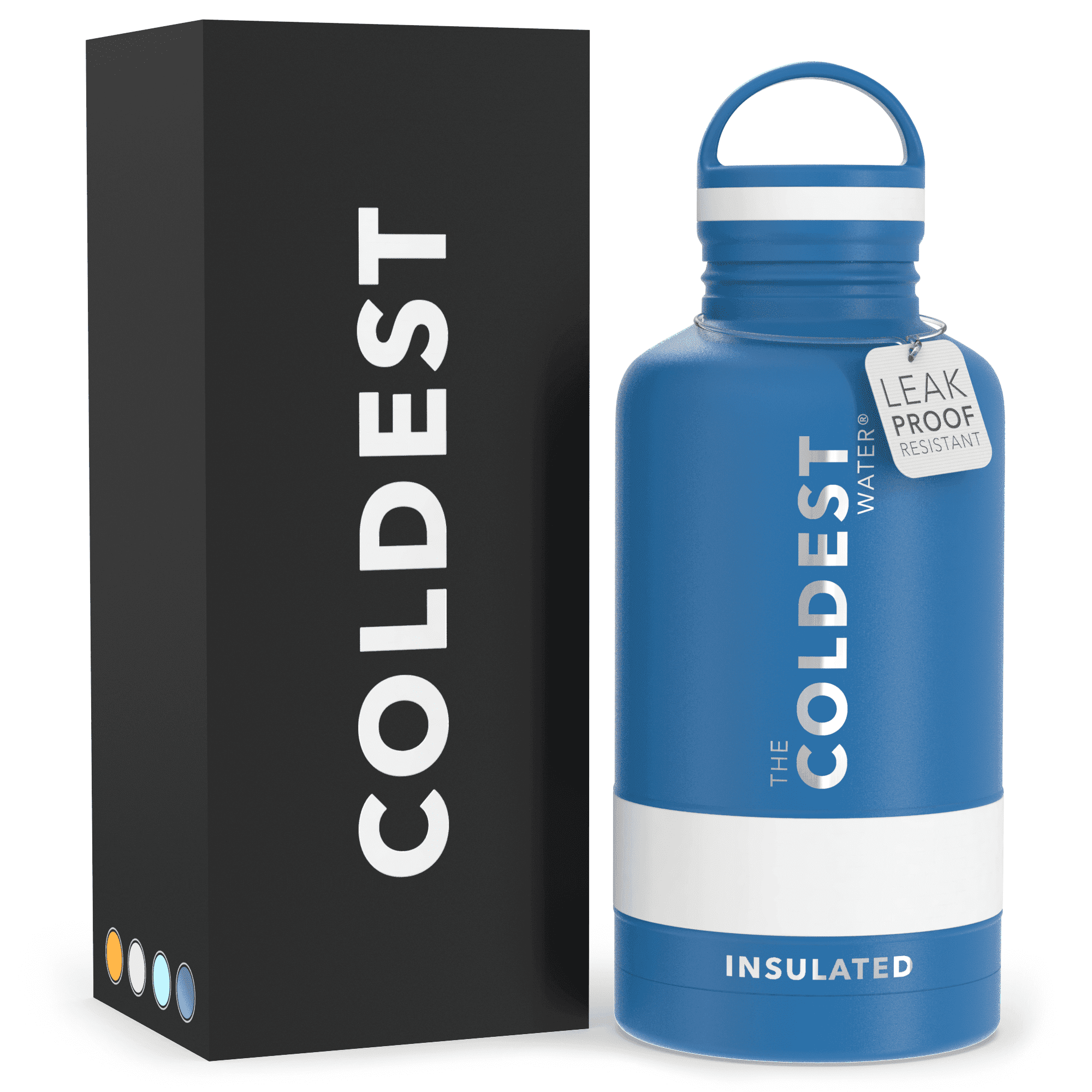 Coldest Water Bottle with Handle-Loop Lid | Leak Proof, Stainless Steel ...