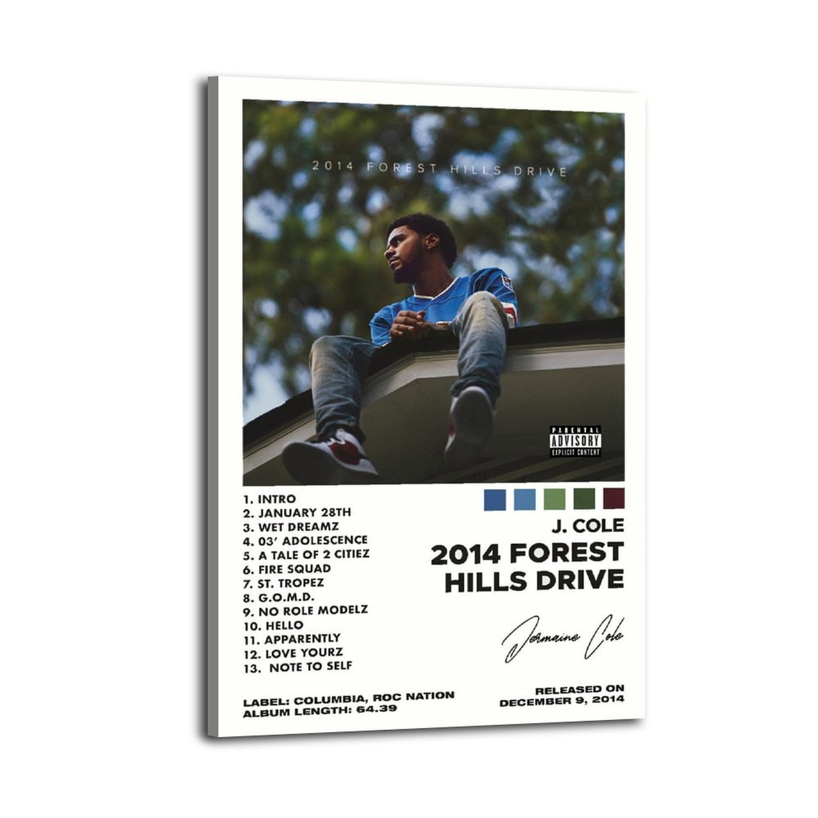 Cole 2014 Forest Hills Drive Canvas Art Wall Decor Posters Home Bar ...