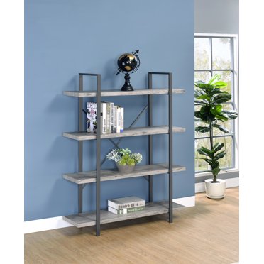 Coaster Company Interlocking 8 Shelf Wood White Bookcase for Home ...