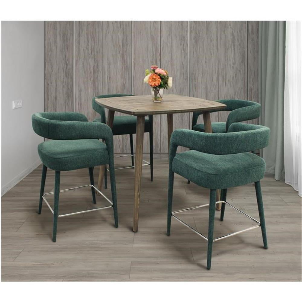 Cole 5 Piece Gathering Set With Counter Table And 4 Galway Teal Counter ...