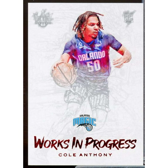 Cole Anthony Rookie Card 2020-21 Court Kings Works in Progress Ruby #13 ...