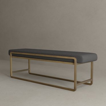 Alma Tufted Flare Arm Entryway Bench, Opal Grey - Walmart.com