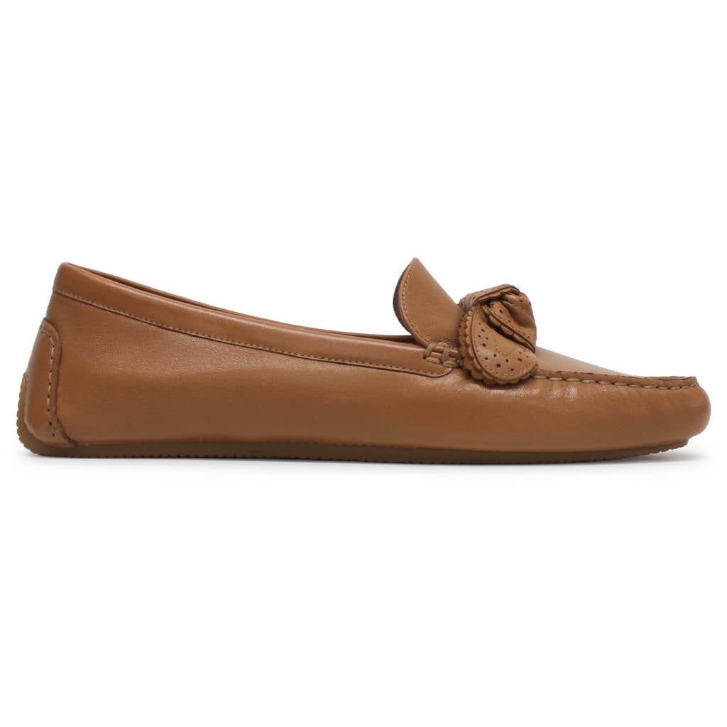 Cole Haan Bellport Bow Driver Leather Women's Shoes (Pecan, 6 UK - 39 ...