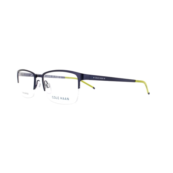 Cole Haan CH4014 414 Men's Navy Rectangular Frame Eyeglasses - Walmart.com