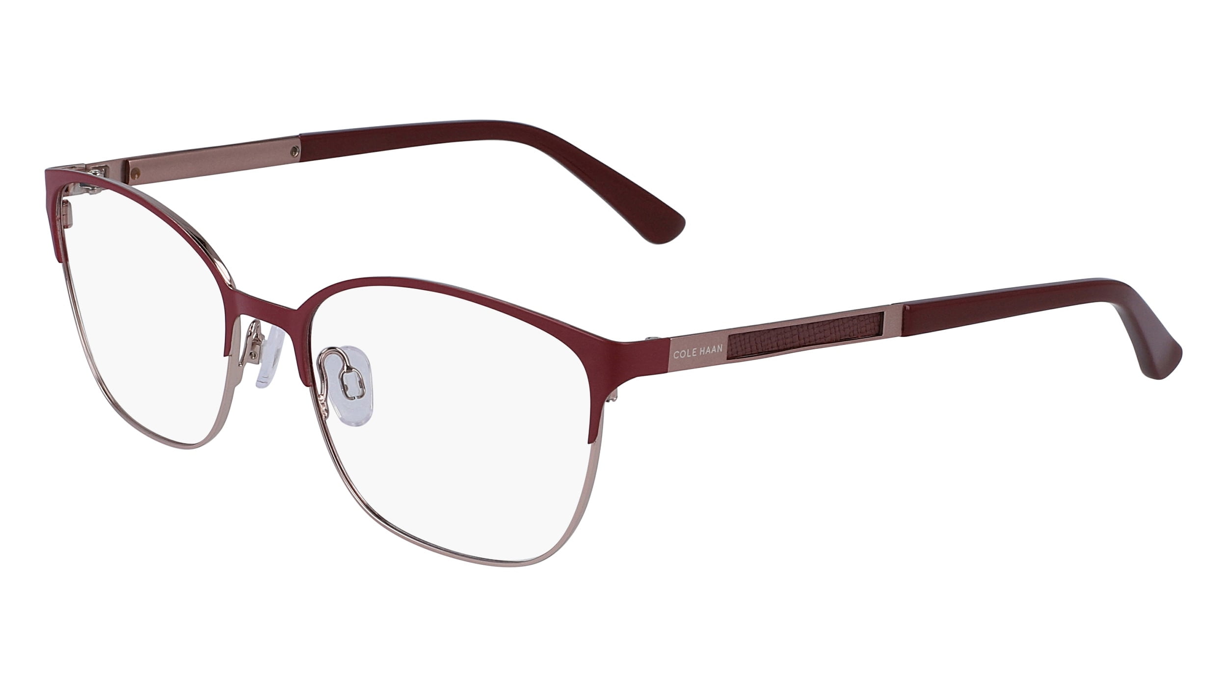 Cole Haan CH5042 604 Men's Burgundy Rectangular Frame Eyeglasses ...