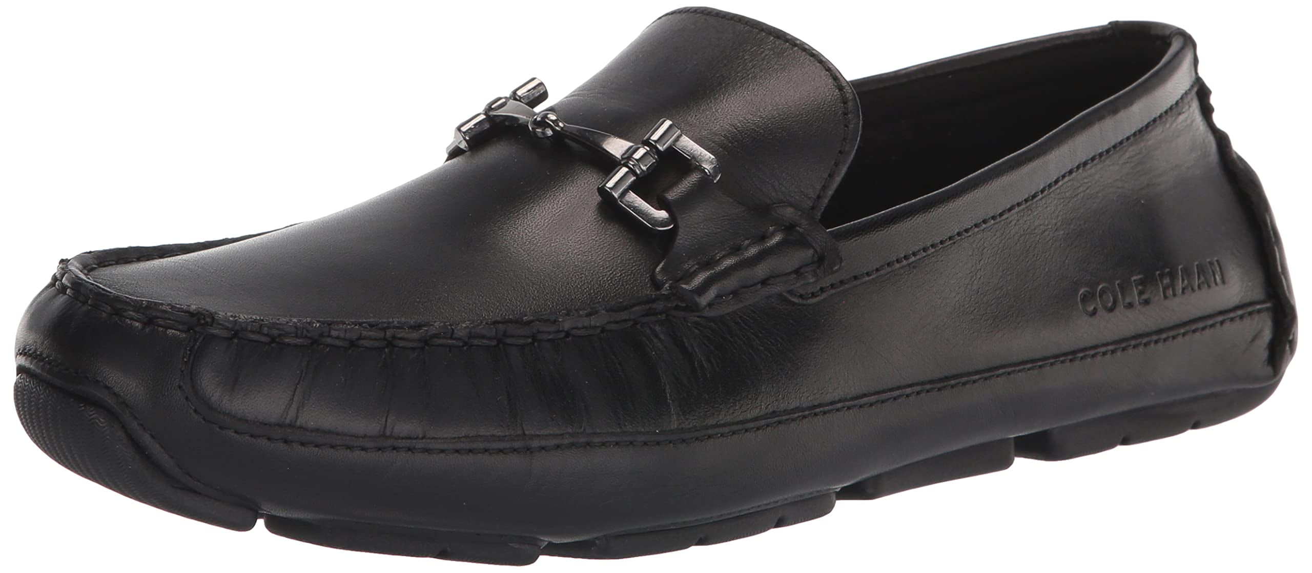 Cole Haan Men's Wyatt Bit Driver Leather Shoes - Black - Walmart.com