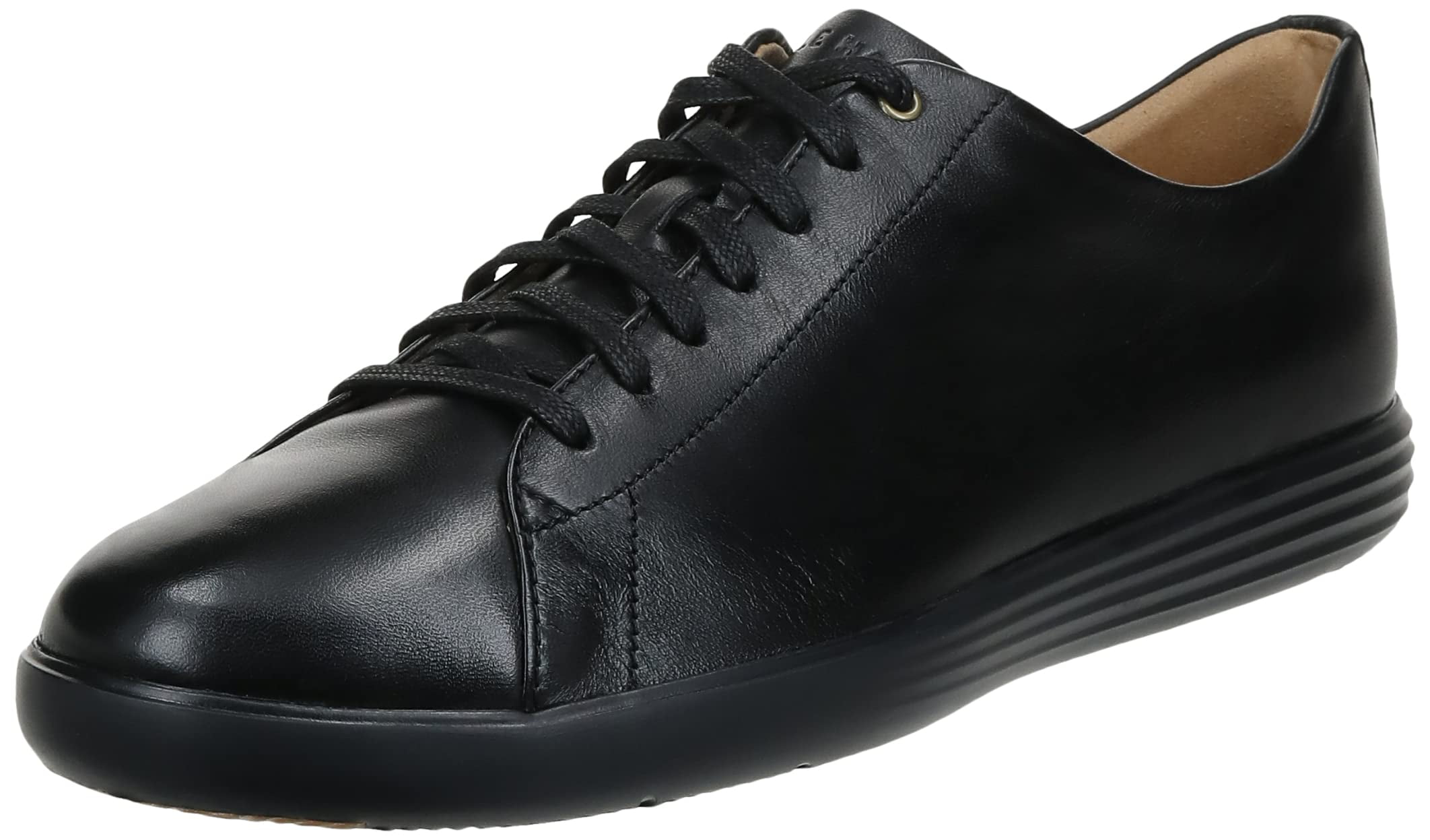 Cole Haan Grand Crosscourt II Black Leather/Black Lace-Up Fashion ...