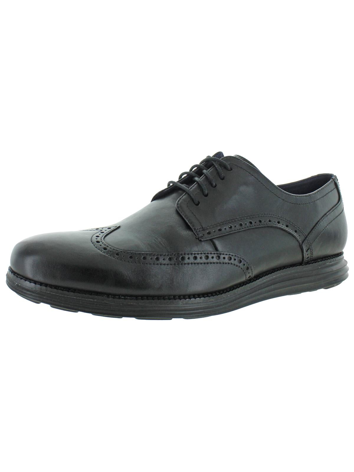 Cole Haan Mens OriginalGrand Leather Wingtip Oxfords Black 8.5 Medium ...