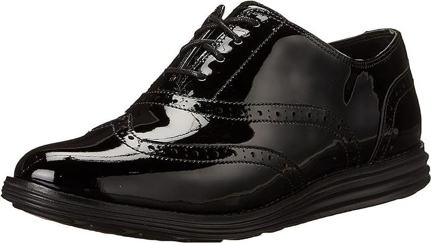 Cole Haan ORIGINALGRAND Wingtip II Oxford Black Patent Leather/Black ...