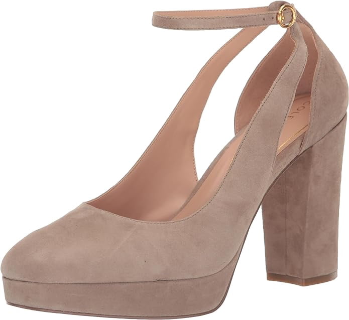 Cole Haan Remi Platform Irish Coffee Suede Ankle Strap Pointed Toe ...